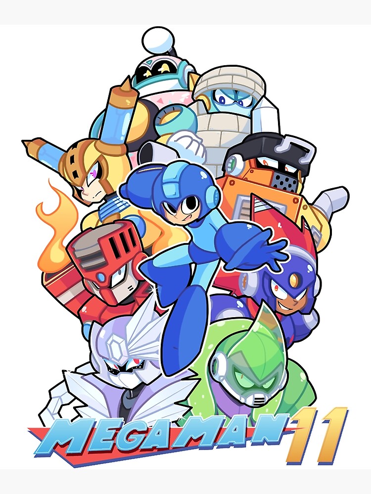 "MegaMan 11" Poster for Sale by shoshanalowma | Redbubble