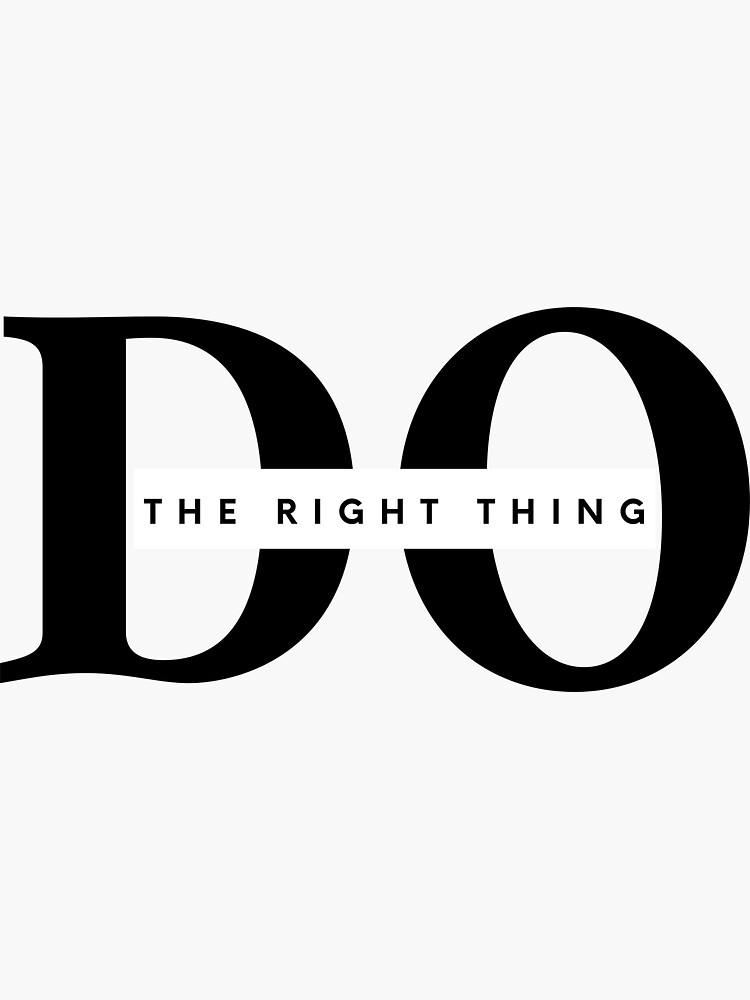 "DO THE RIGHT THING - Black and white - Modern brand - minimalist ...
