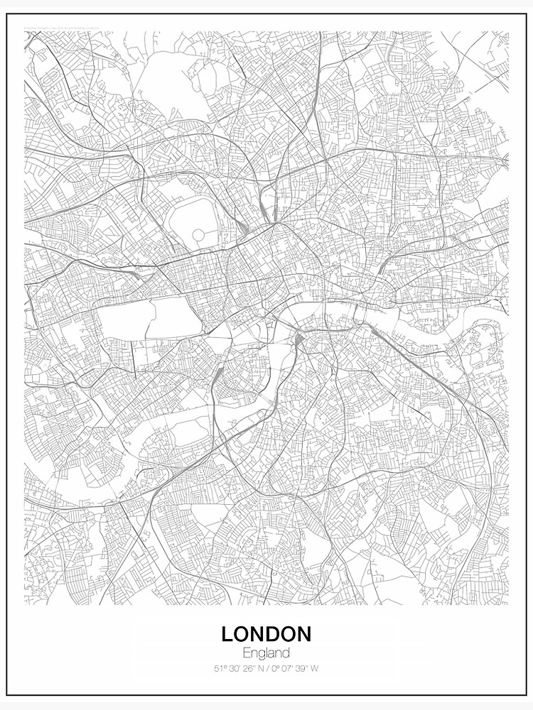 "London Minimalist Map" Poster by resfeber | Redbubble