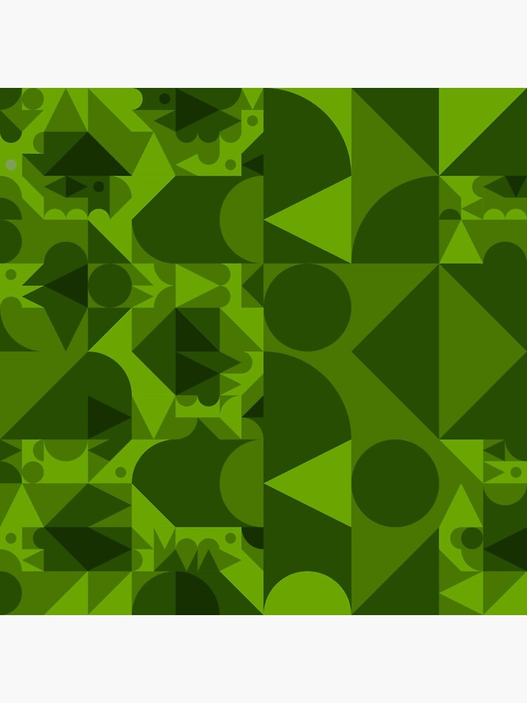 "geometric green abstract digital art" Sticker for Sale by binbon ...