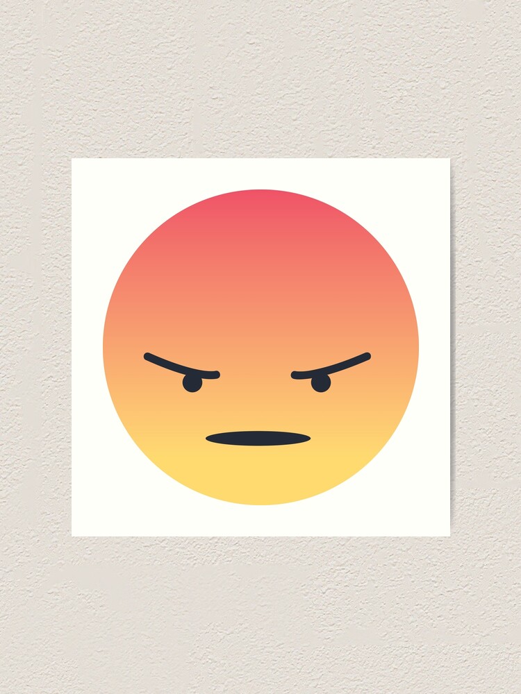 "Facebook Angry Emoji" Art Print by BrandonSimms | Redbubble