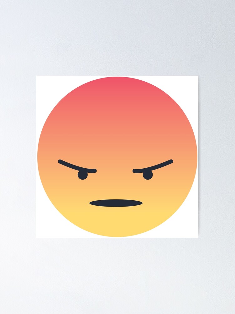 "Facebook Angry Emoji" Poster by BrandonSimms | Redbubble