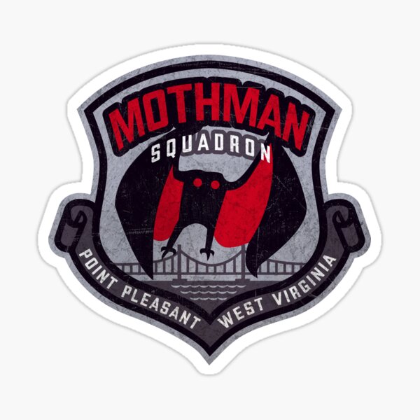 "Mothman Squadron Parody Military Emblem Patch Design" Sticker for Sale ...