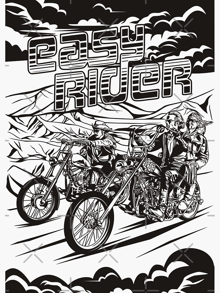"Easy rider Cool motorcycle Gifts" Sticker for Sale by HelloEasyRider ...