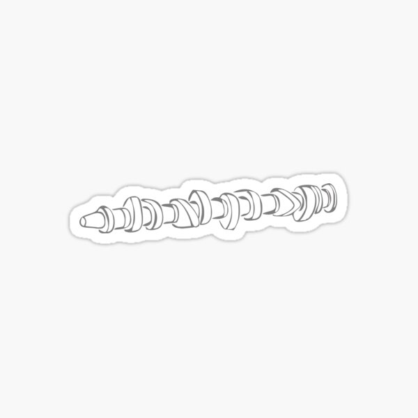 "Camshaft horizontal - white background" Sticker for Sale by LumpyCams ...