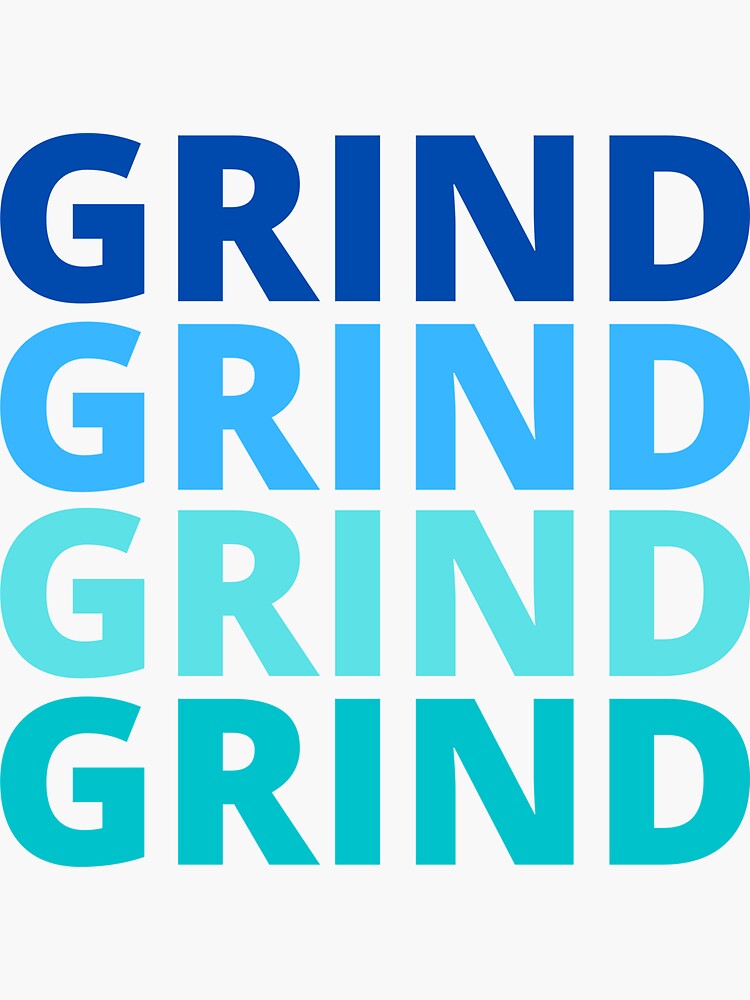 "Blue Grind Sticker" Sticker for Sale by TryHard-Studios | Redbubble