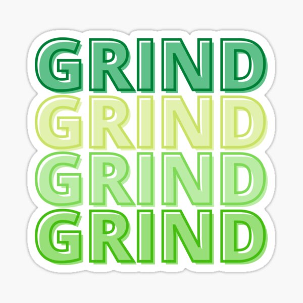 "Green Grind Sticker" Sticker for Sale by TryHard-Studios | Redbubble