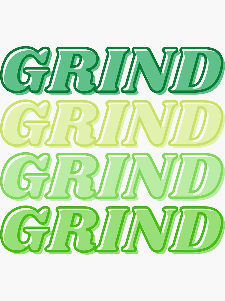 "Green Grind Sticker" Sticker for Sale by TryHard-Studios | Redbubble