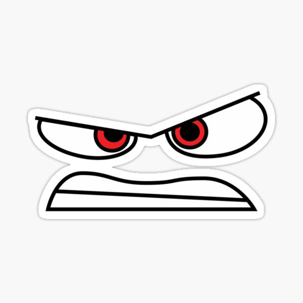 "Anger Inside Out Version 2 " Sticker for Sale by royalcougar | Redbubble