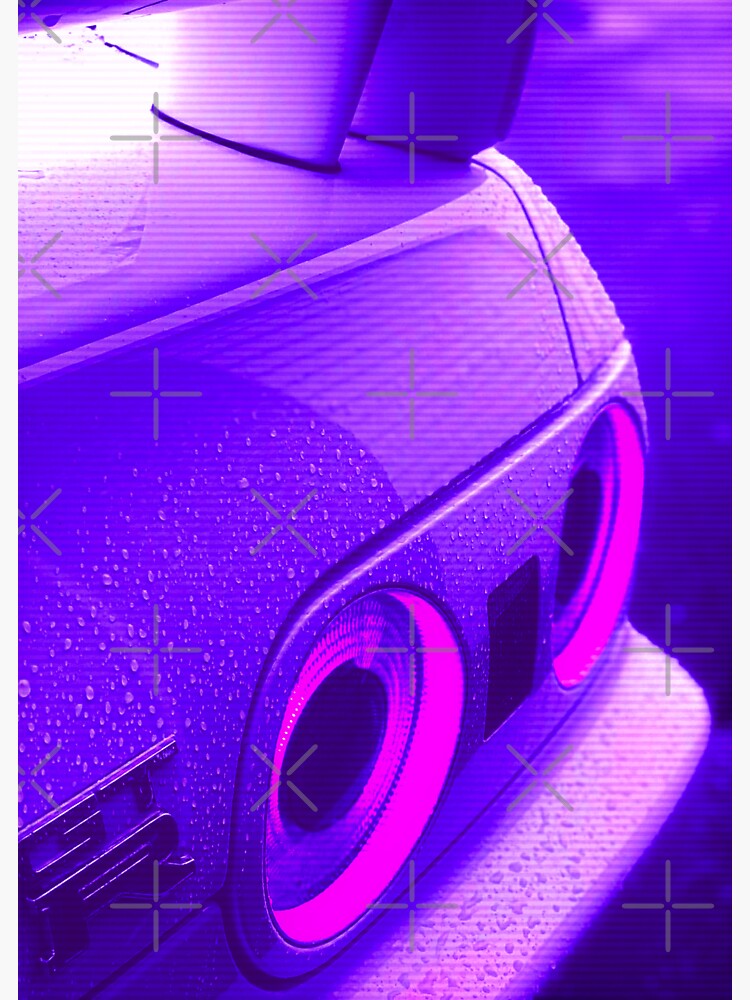 "Nissan Skyline R32 Synthwave" Sticker for Sale by utawimisbah | Redbubble