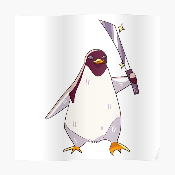 "Penguin with machete" Poster for Sale by Mobb0 | Redbubble