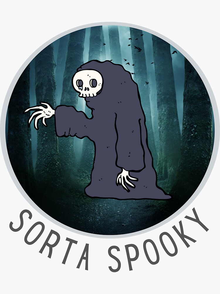 "Sorta Spooky" Sticker for Sale by mirzadesign | Redbubble