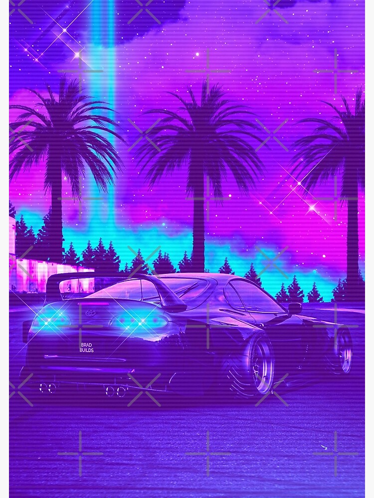 "Toyota Supra MK5 Synthwave" Poster for Sale by utawimisbah | Redbubble
