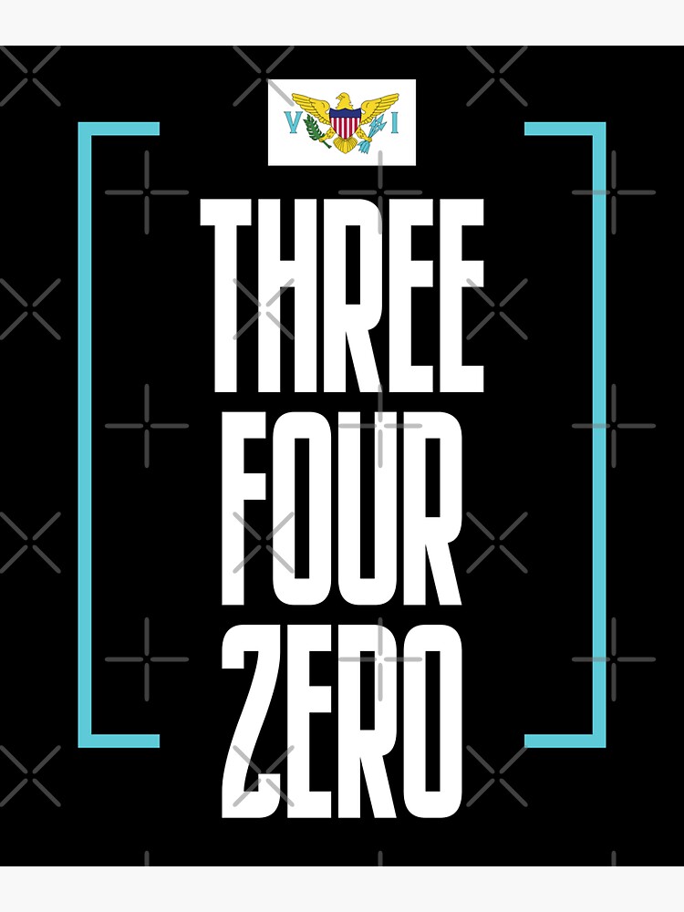 "US Virgin Islands Area Code Three Four Zero 340 US Virgin Islands Flag ...