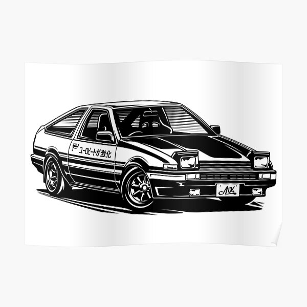 "EUROBEAT INTENSIFIES - AE86 Trueno PD full-body version" Poster for ...