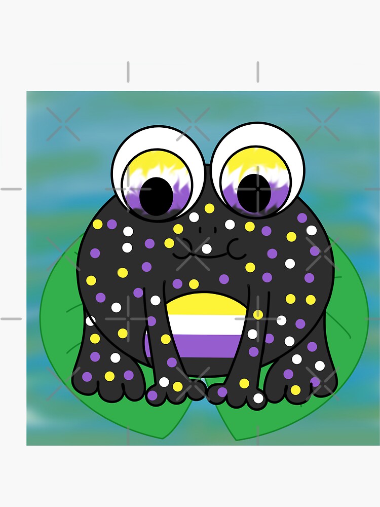 "Non-Binary Frog" Sticker for Sale by TonyaL2021 | Redbubble