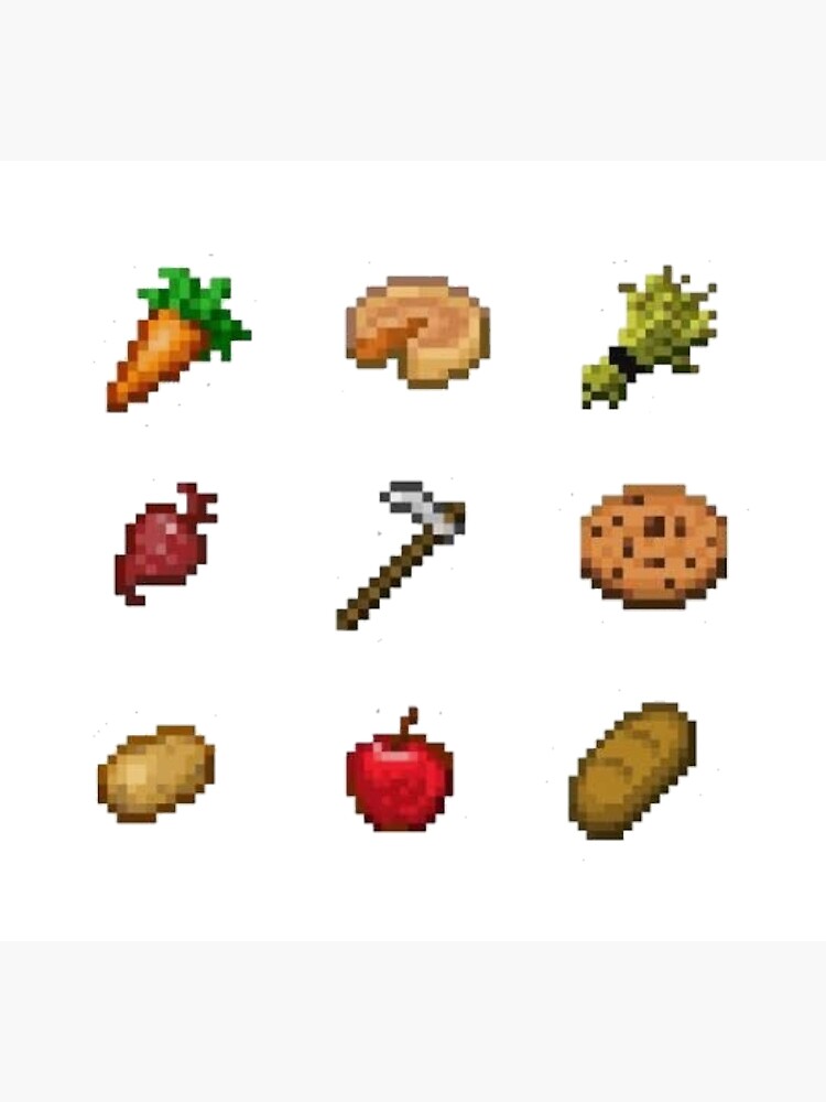 "minecraft food sticker pack" Poster for Sale by Avisheekumar | Redbubble