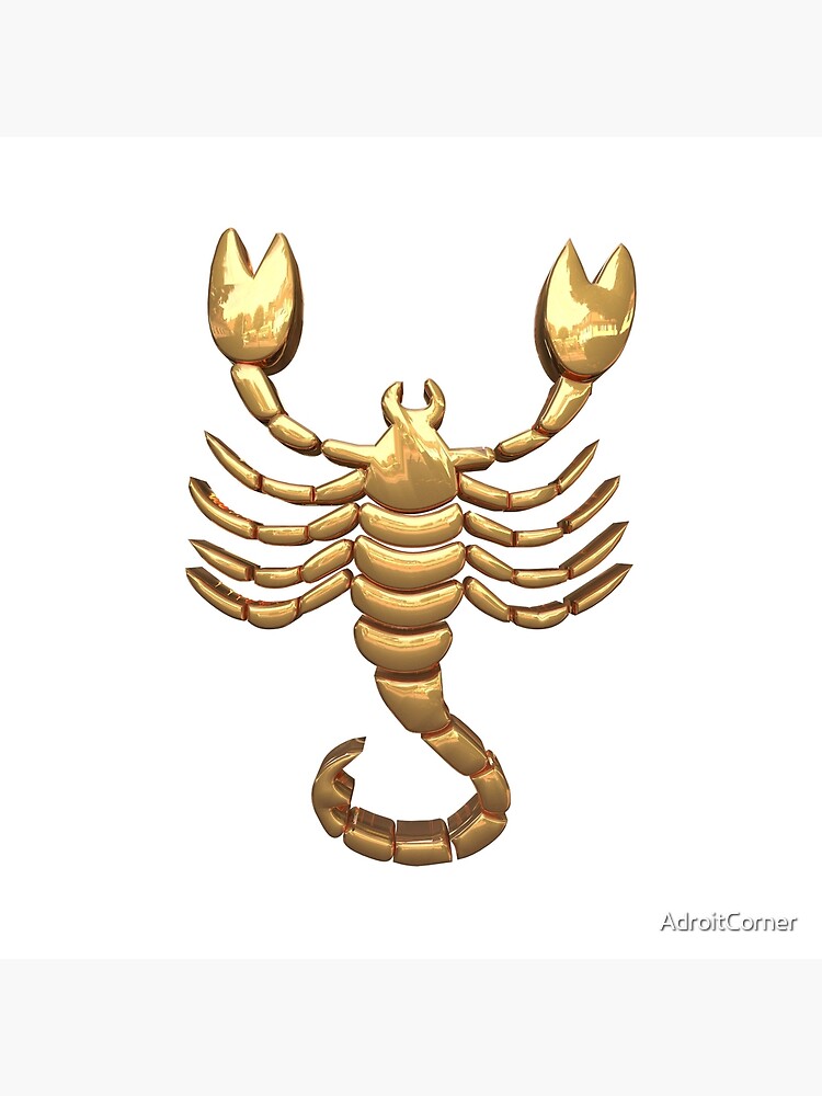 "Premium Gold Scorpion 3D" Poster by AdroitCorner | Redbubble