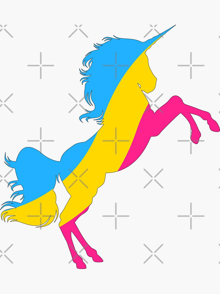 Pansexual Pride Unicorn Sticker For Sale By Olivdesignsco Redbubble