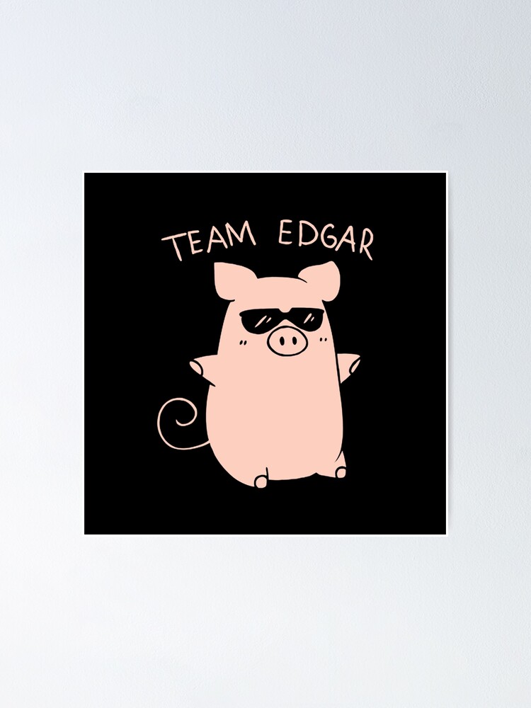 "Pig Team Edgar Pink Game Style" Poster by NutriFact | Redbubble