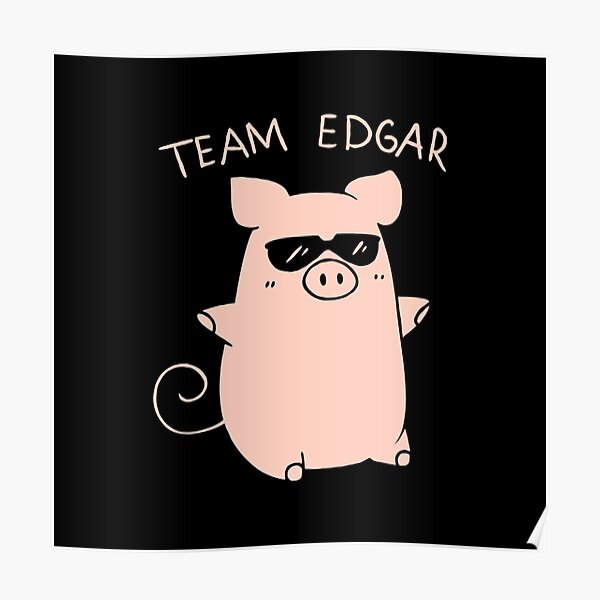 "Pig Team Edgar Pink Game Style" Poster by NutriFact | Redbubble