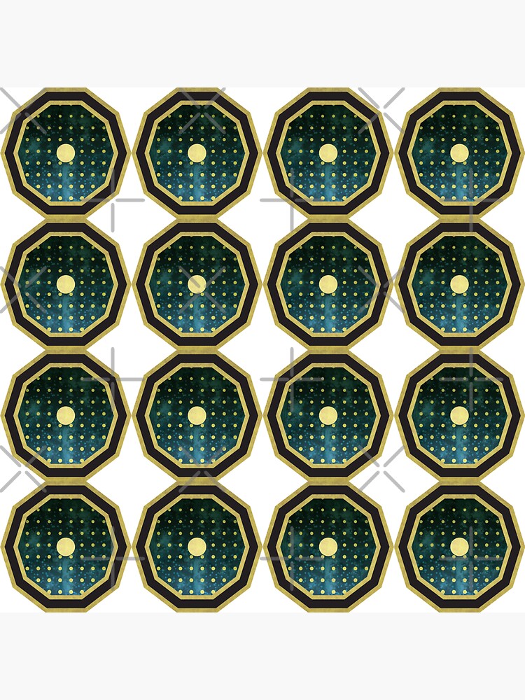 "Geometric Decagons - Polka Dot Seamless Pattern With Gold Texture ...