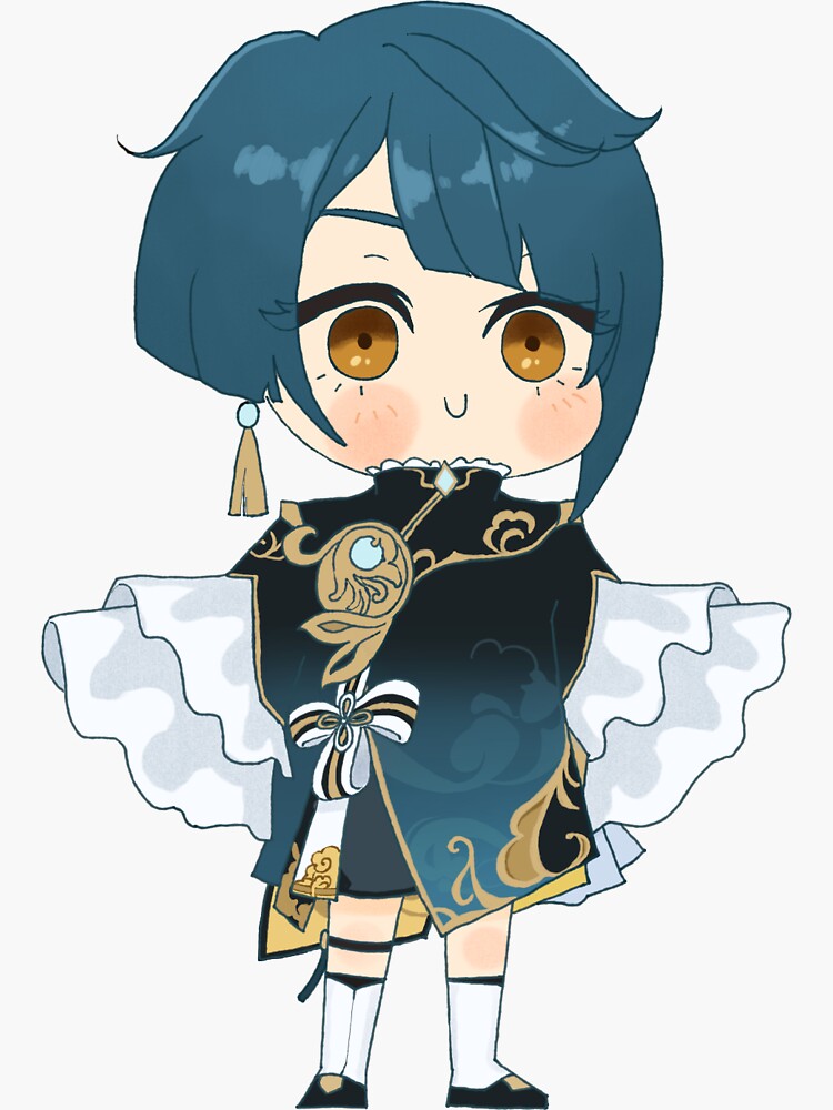 "Chibi Xingqiu" Sticker for Sale by Achiigo | Redbubble