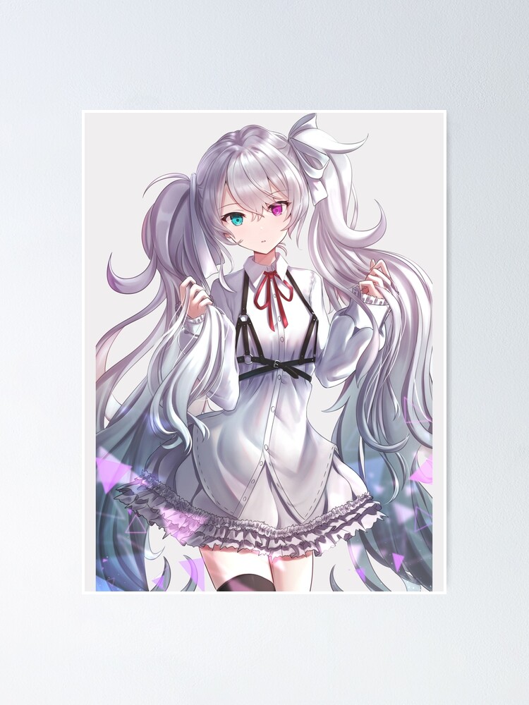 "Hatsune Miku In White" Poster for Sale by AngelArchetto | Redbubble