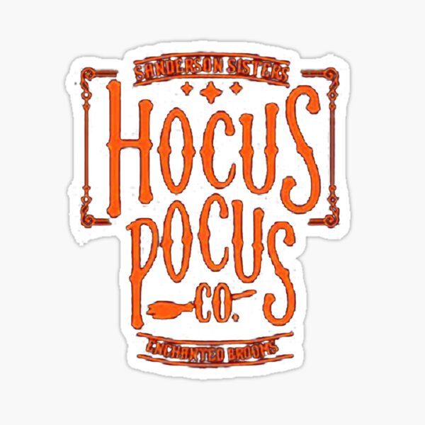 "Hocus Pocus Orange" Sticker for Sale by anggapratama | Redbubble