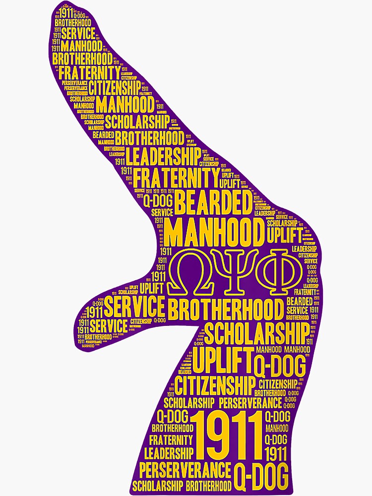 Mens Fraternity Omega 1911 Hand Sign Psi Phi Words Sticker By Jimtorres Redbubble
