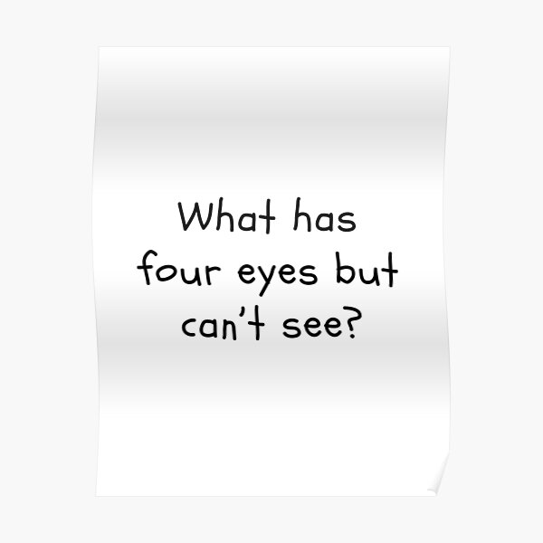 "Riddles" Poster for Sale by Creatoe | Redbubble