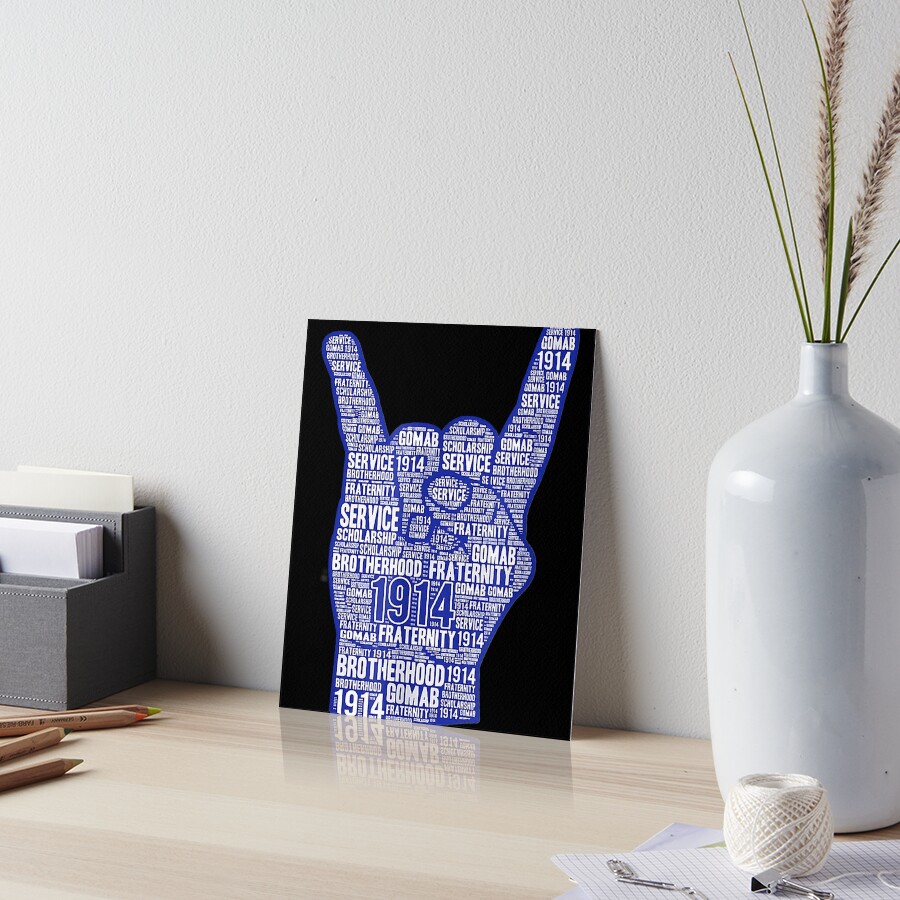"Mens Phi-1914 Hand Sign Beta-Sigma Words" Art Board Print by jimtorres ...