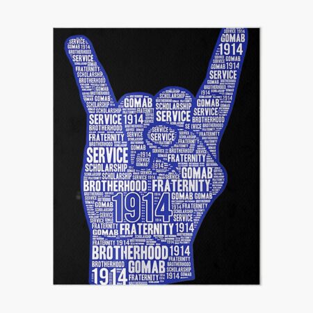 "Mens Phi-1914 Hand Sign Beta-Sigma Words" Art Board Print for Sale by ...