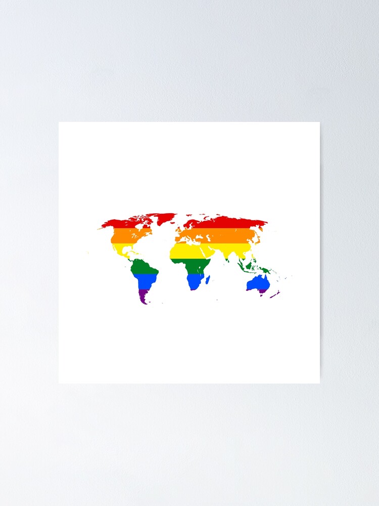 "LGBTQ World Map" Poster for Sale by DanyFX | Redbubble