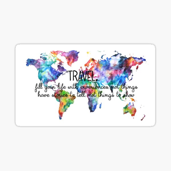 "Travel experiences" Sticker for Sale by liilliith | Redbubble