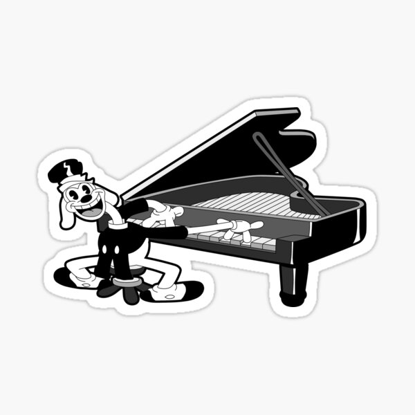 "Goopy Geer Pianist" Sticker by AestheticAnimal | Redbubble