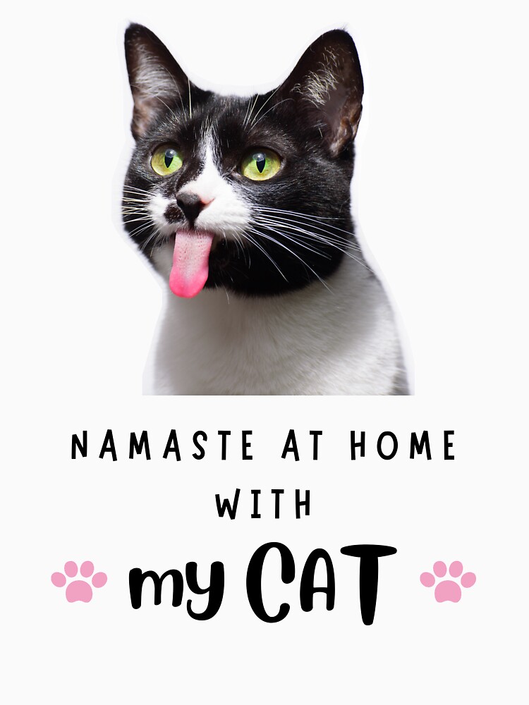 "namaste at home with my cat - meowdy funny mashup between meow and ...