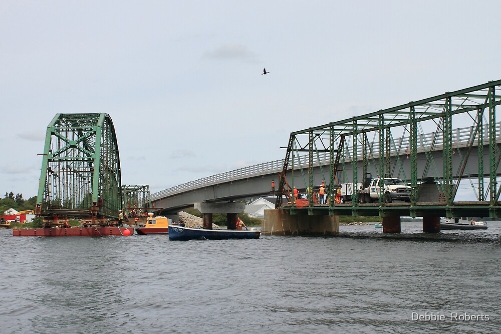 "Removal of the Indian Sluice Bridge" by Debbie Roberts | Redbubble
