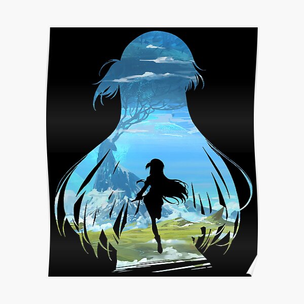 "Retro Design Sword Art Online Character Yuuki Asuna" Poster by ...