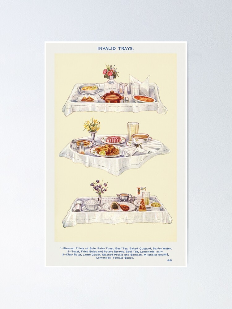 "Vintage Invalid Trays Poster" Poster for Sale by redoARTstore | Redbubble