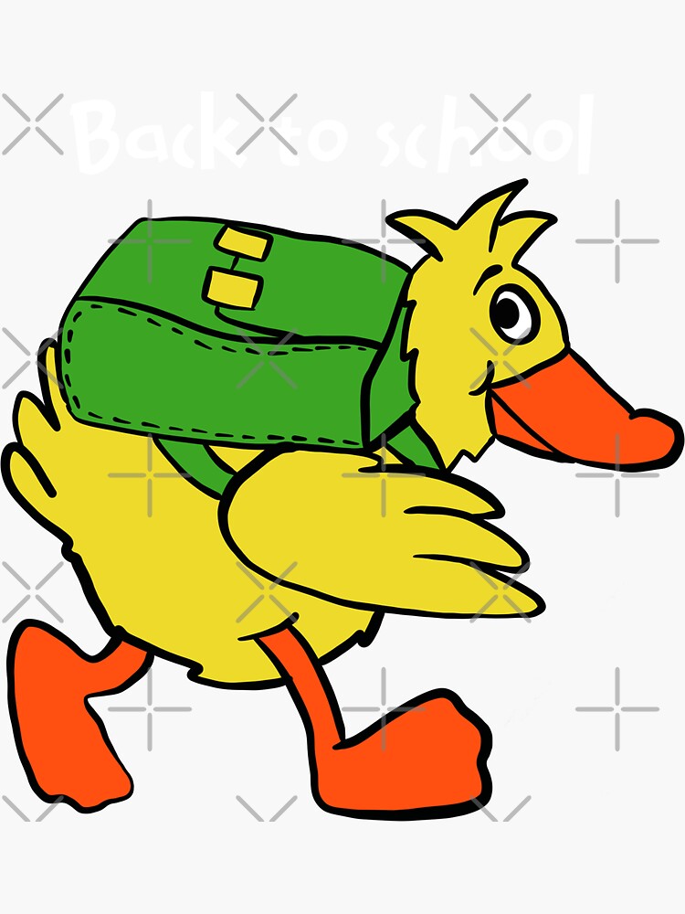 "Cute duck back to school design " Sticker for Sale by TanujaSharma ...