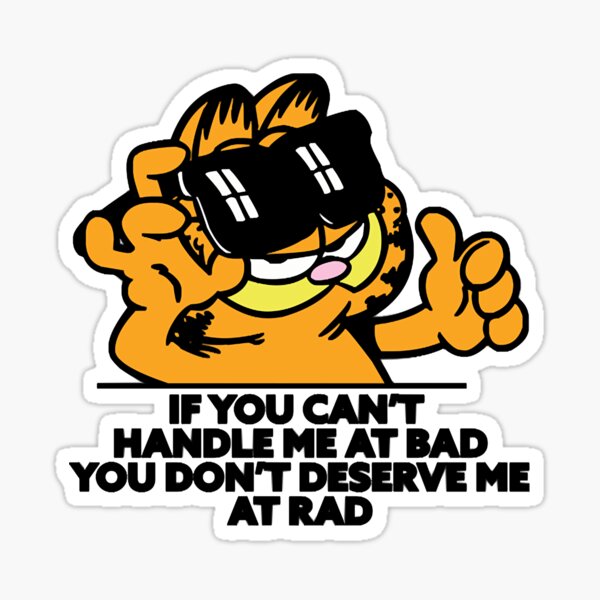 "Garfield cool cat" Sticker for Sale by CaseyCarmel | Redbubble