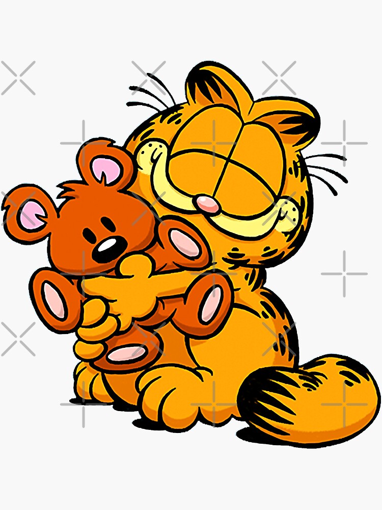 "Garfield and bear" Sticker for Sale by CaseyCarmel | Redbubble