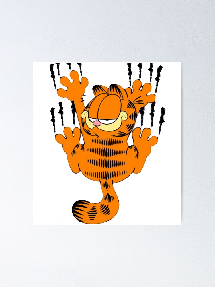"Garfield scratching" Poster for Sale by CaseyCarmel | Redbubble