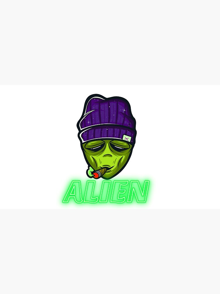 "Alien Smoking Weed Cartoon" Poster for Sale by mkzaack | Redbubble