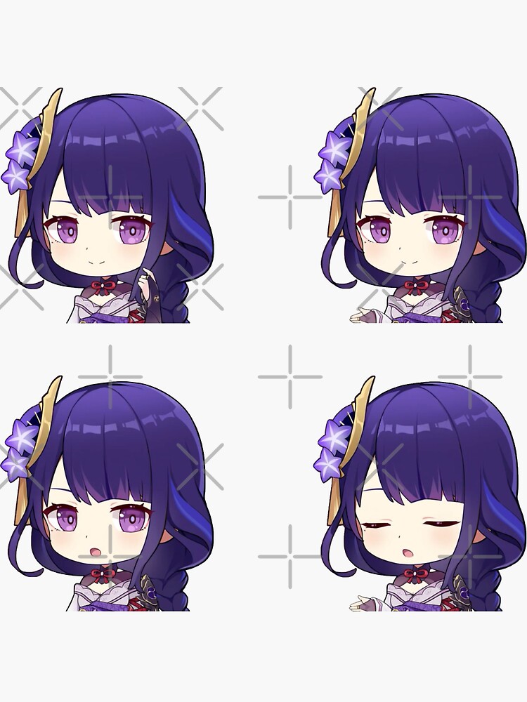 "Raiden Shogun :: Baal Genshin Impact Chibi Aufkleber-Set" Sticker von ...