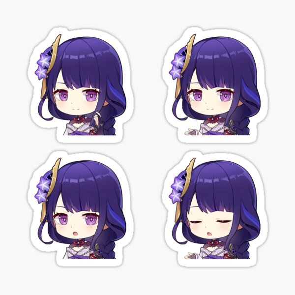 "Raiden Shogun :: Baal Genshin Impact Chibi Stickers Set" Sticker for ...