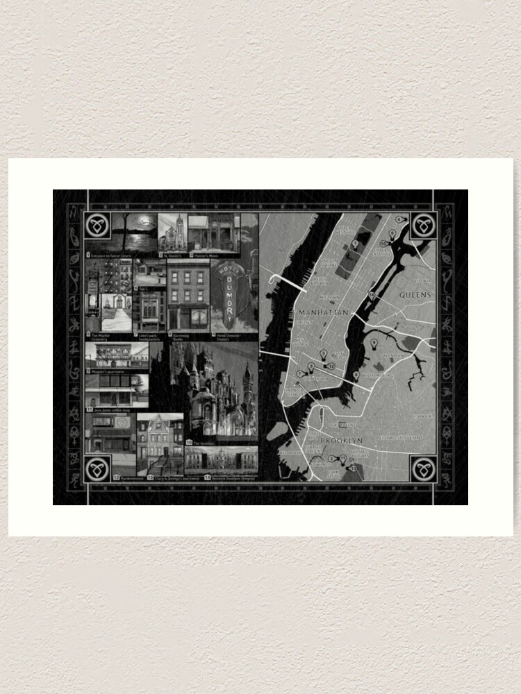 "New York City Map 2 - Shadowhunters" Art Print for Sale by matymccall ...
