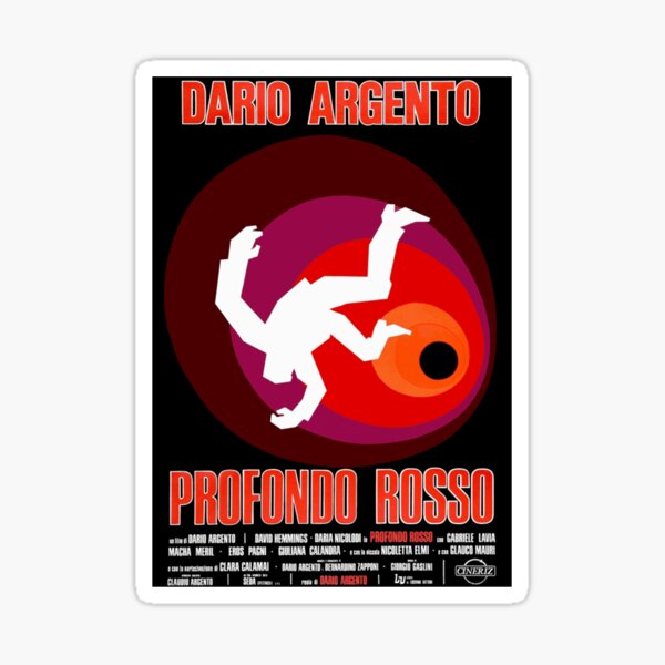 "PROFONDO ROSSO (1975) Dario Argento Classique" Sticker for Sale by ...