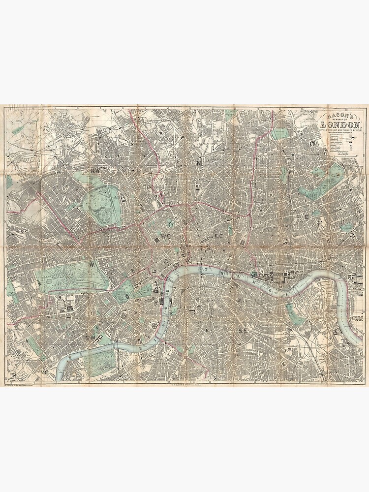 "Vintage Map of London (1890) " Photographic Print for Sale by ...